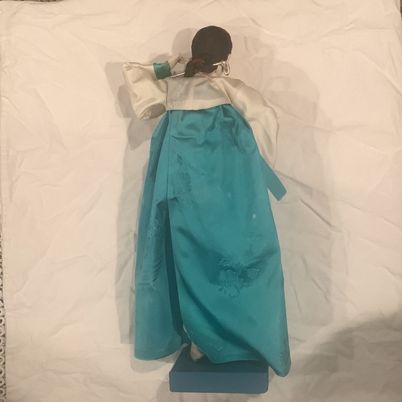 Vintage | Other | Vintage Korean Girl Doll Figure On Stand Playing ...